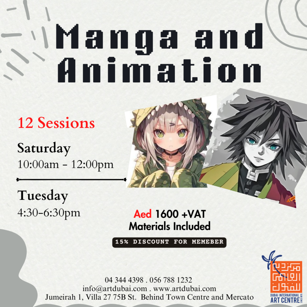 Manga & Animation Drawing Kids / Teens With Nahida Beshara – Dubai ...